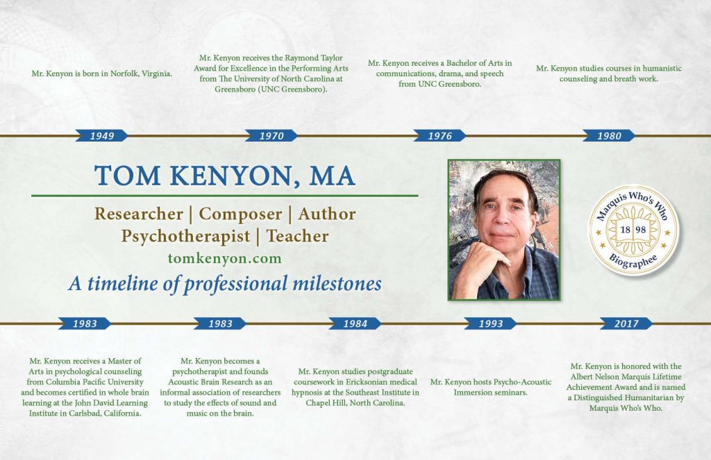 Tom Kenyon, MA - Marquis Who's Who Milestones