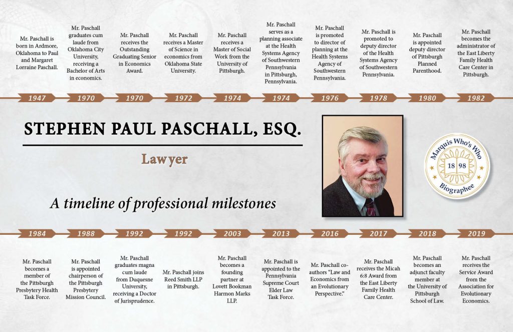 Stephen Paul Paschall, Esq. - Marquis Who's Who Milestones