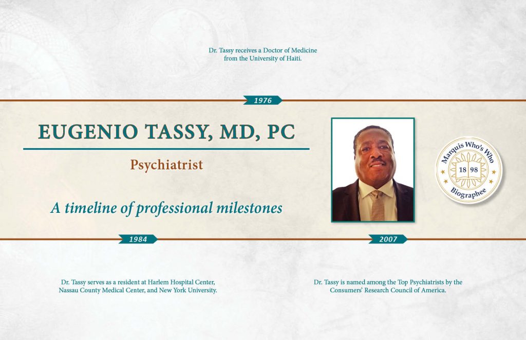 Eugenio Tassy, MD, PC - Marquis Who's Who Milestones